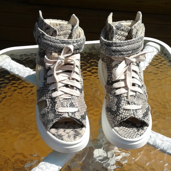 Cape Robbin | Shoes | Snake Print High Top Sneaker Sandals | Poshmark